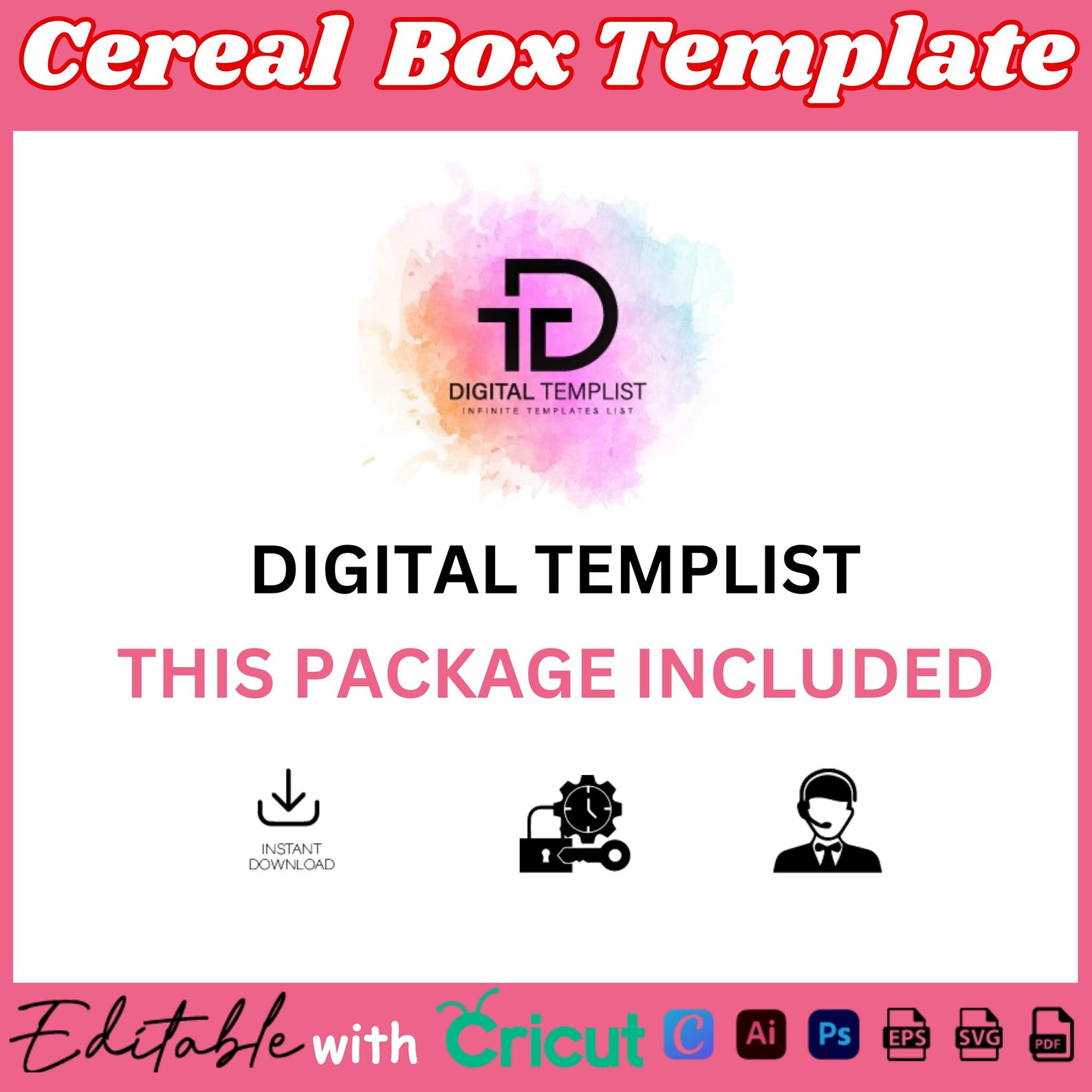 0.95 Oz Cereal Box Template, Snack Box Template, Custom Box, Cereal ...