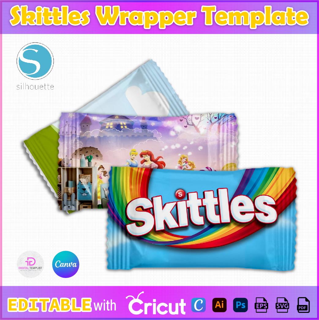 Skittles Wrapper Template, Skittles Wrapper SVG, Skittles Wrapper Label ...