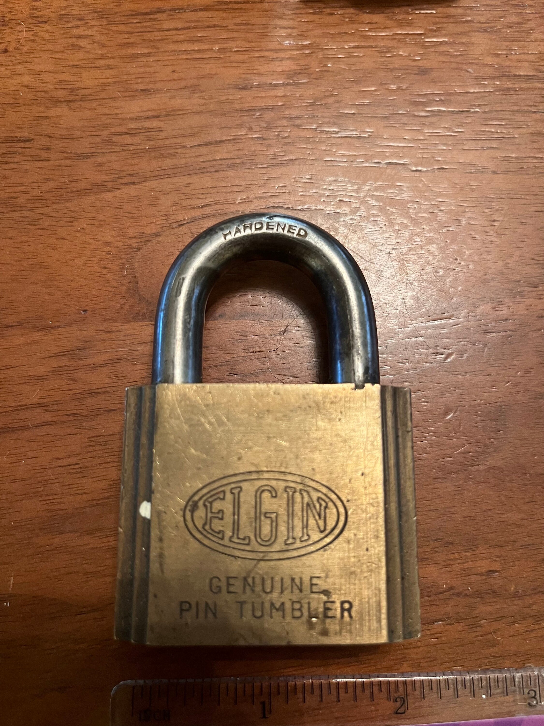 Vintage Elgin Brass Padlock No Key Antique USA Steampunk Lock Hardware ...