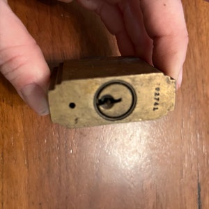 Vintage Elgin Brass Padlock No Key Antique USA Steampunk Lock Hardware ...