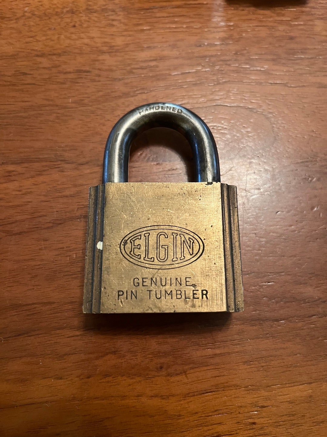 Vintage Elgin Brass Padlock No Key Antique USA Steampunk Lock Hardware ...