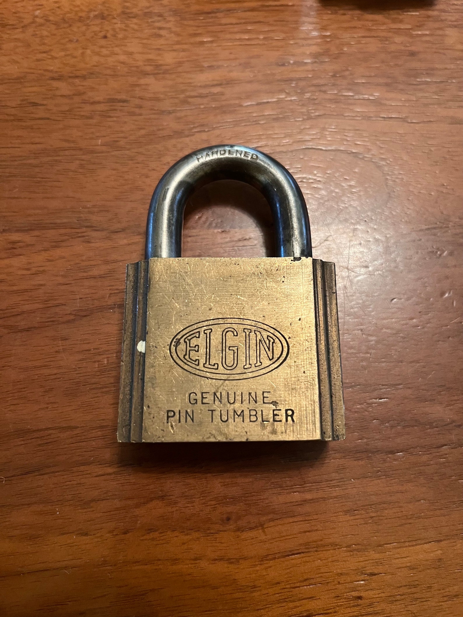 Vintage Elgin Brass Padlock No Key Antique USA Steampunk Lock Hardware ...