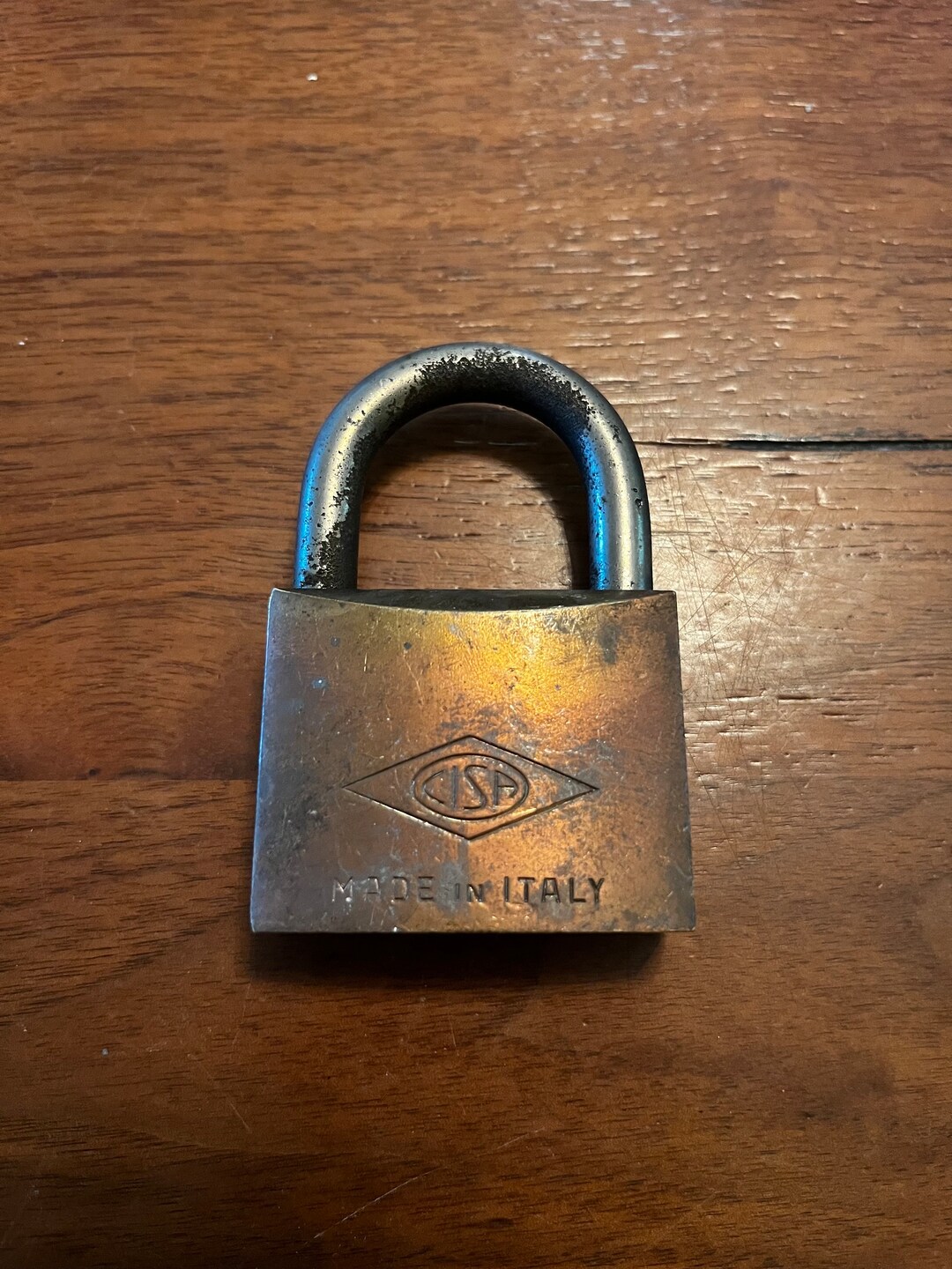 Vintage Cisa Brass Padlock Made in Italy Italian No Key Antique USA ...