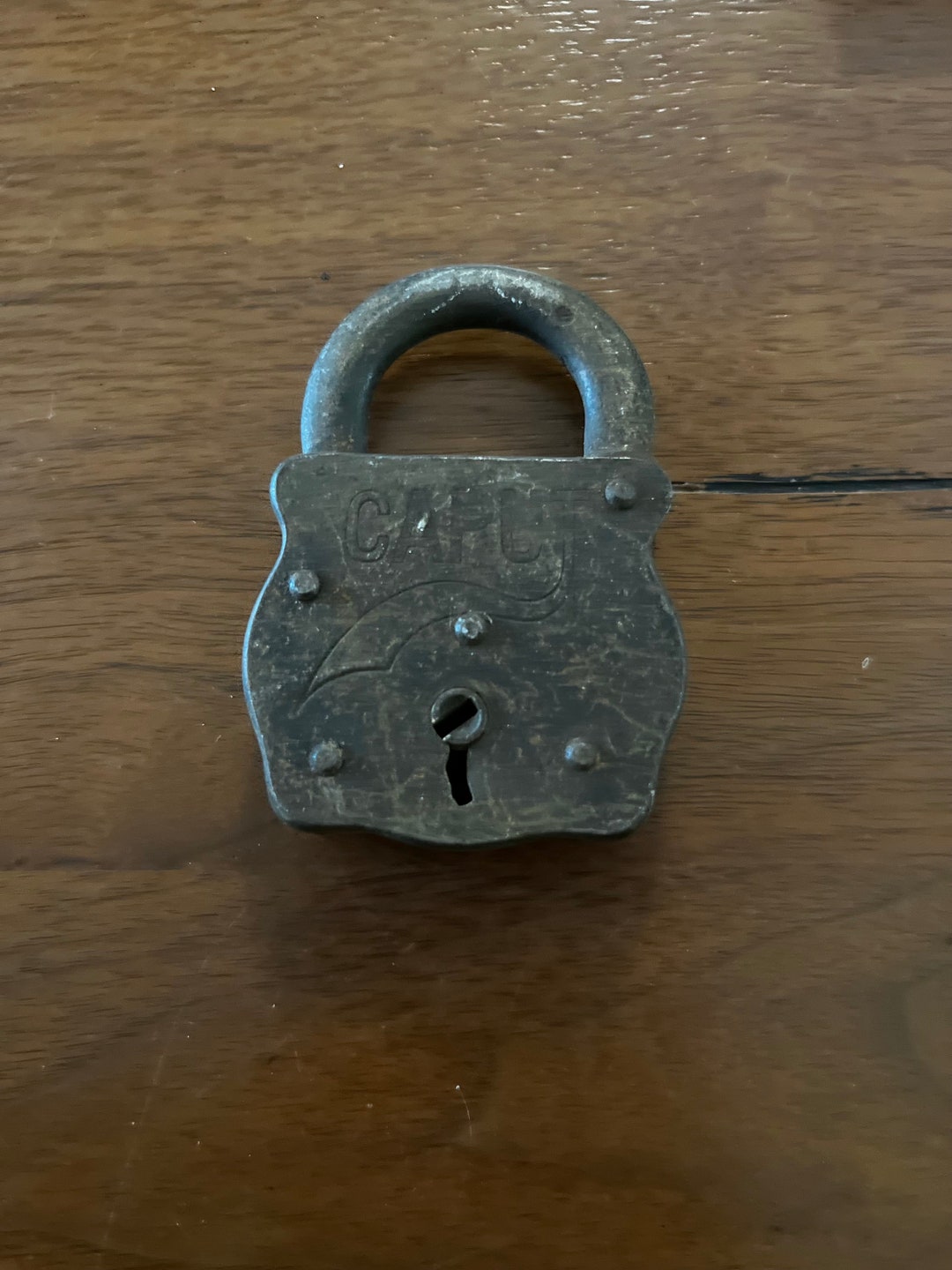 Vintage Caput Padlock No Key Antique USA Steampunk Lock Hardware Heavy ...