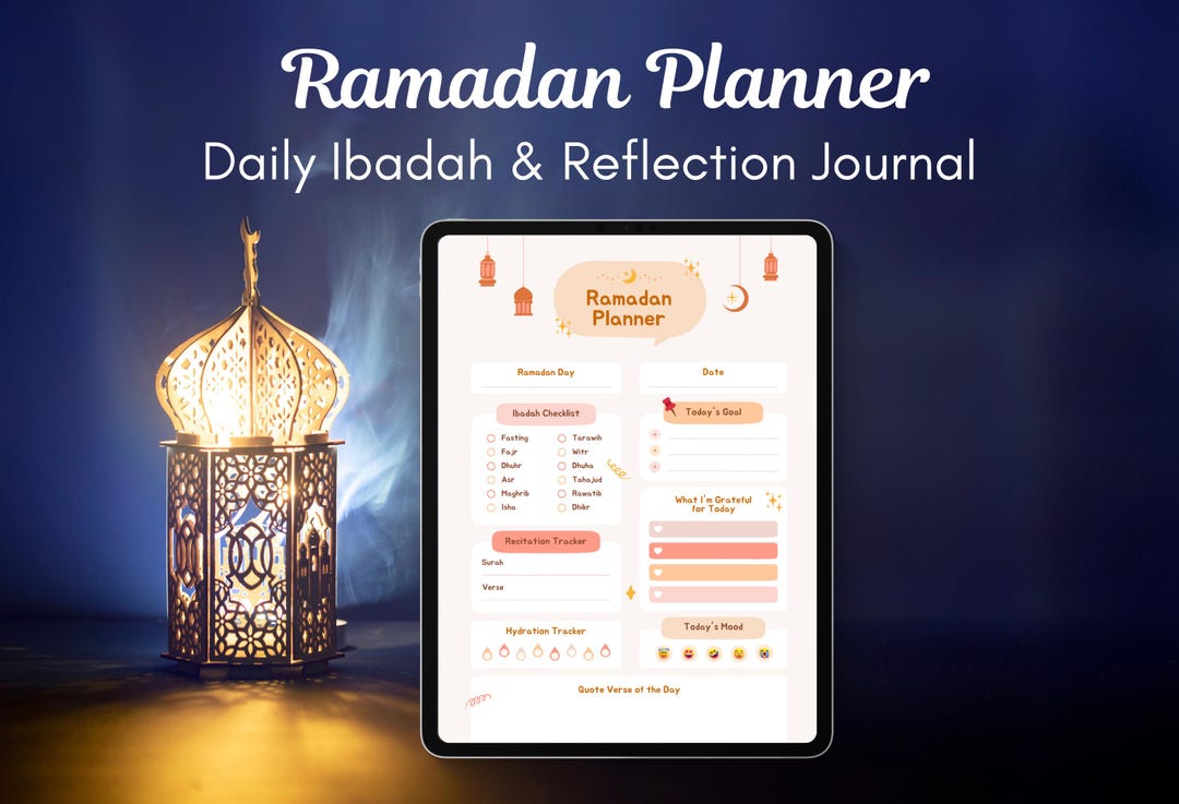 Ramadan Planner | Islamic Daily Tracker | Prayer, Fasting and Quran Log ...