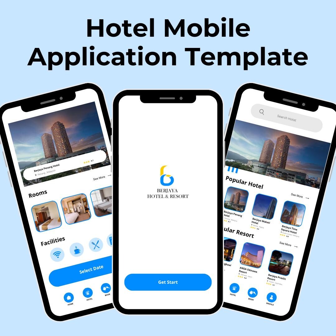 Hotel UI/UX Template Mobile App Design - Etsy