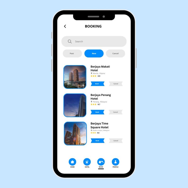 Hotel UI/UX Template Mobile App Design - Etsy