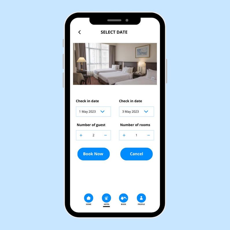 Hotel UI/UX Template Mobile App Design - Etsy