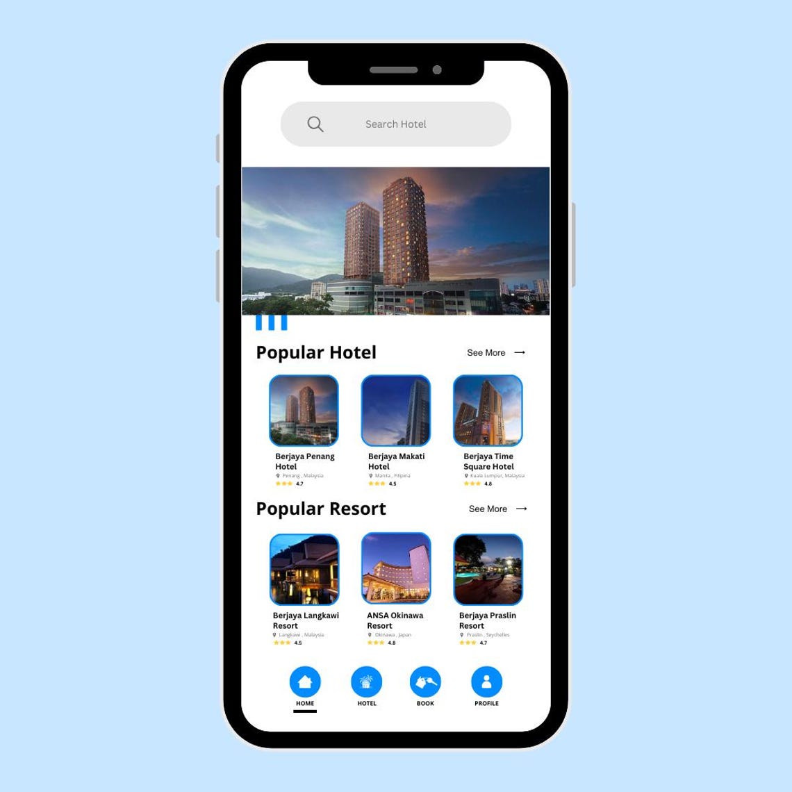 Hotel UI/UX Template Mobile App Design - Etsy