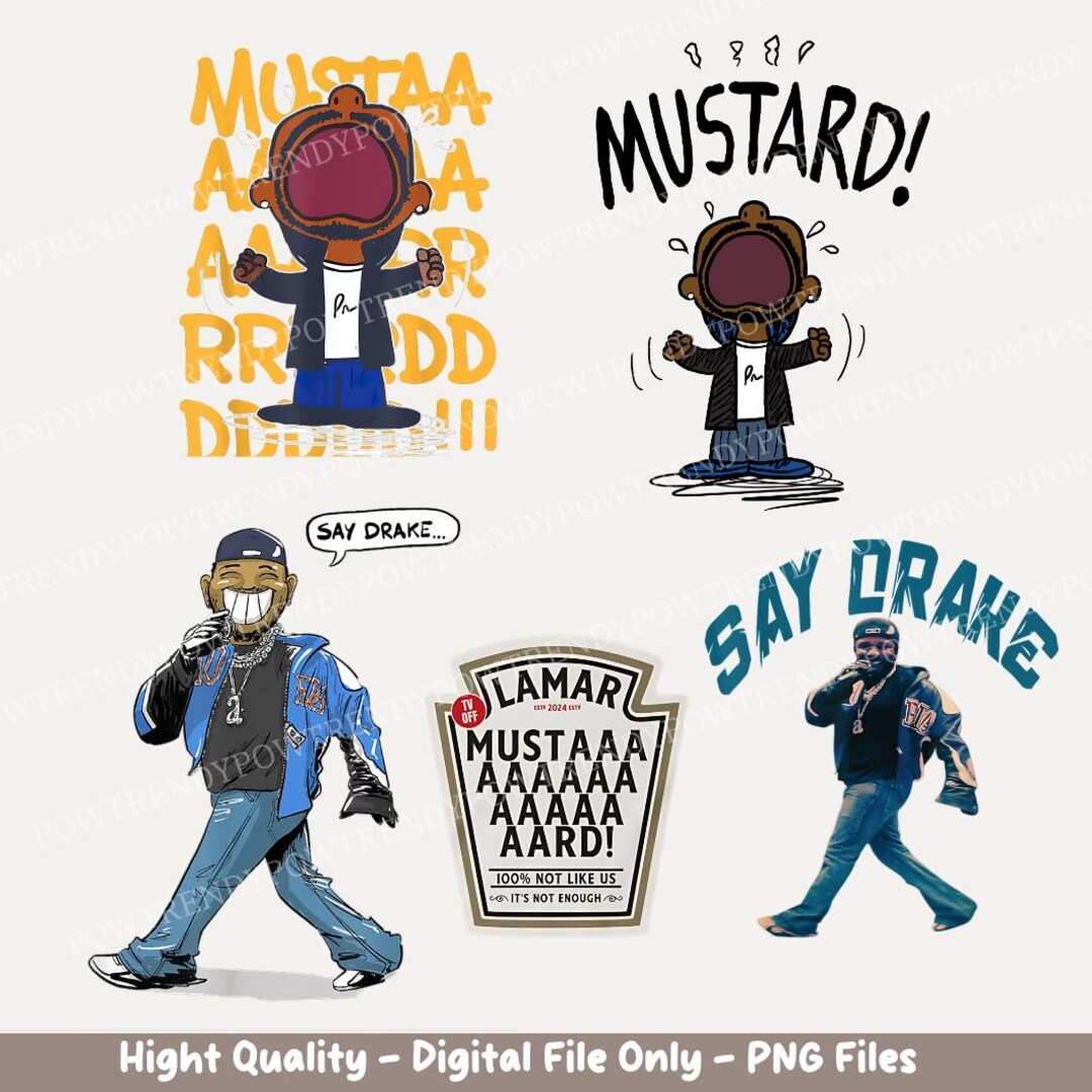 Kendrick Lamar Say Drake PNG, Kendrick Lamar Mustard Meme, Kendrick Lamar PNG Design, Super Bowl ...