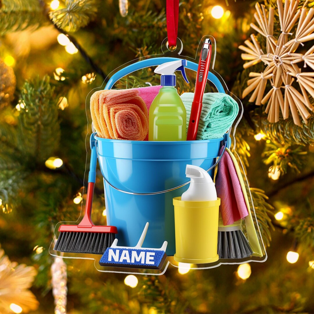 Personalized Housekeeping Ornament, Custom Cleaning Service Christmas ...