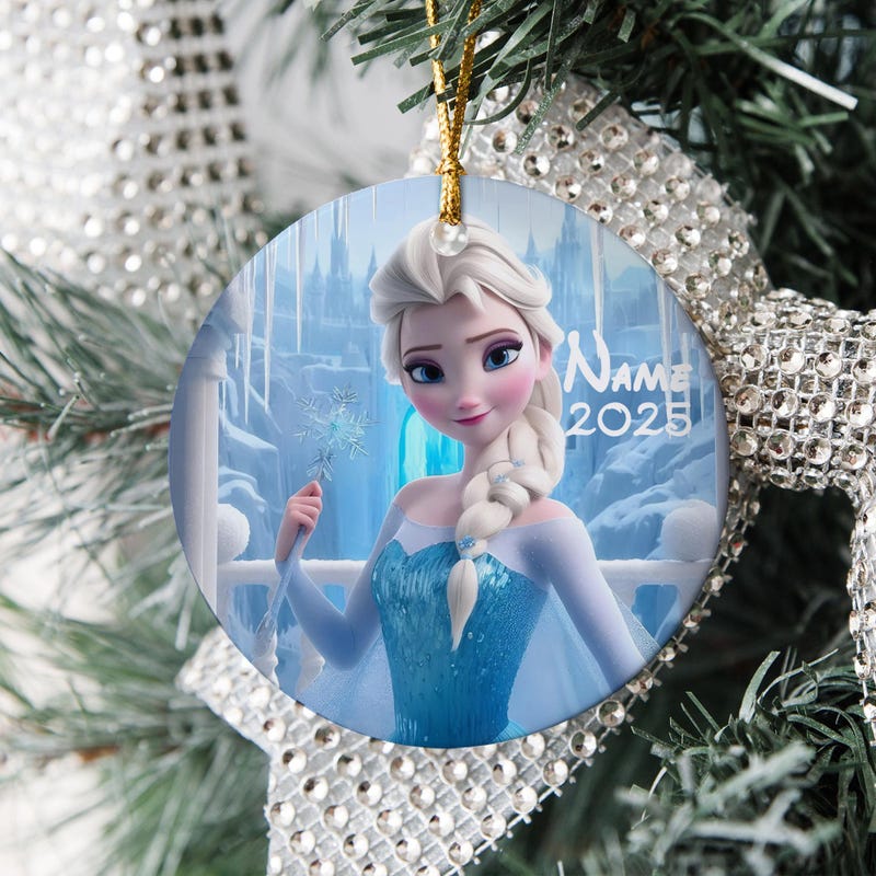 Anna & Elsa Ornaments Svg - Etsy
