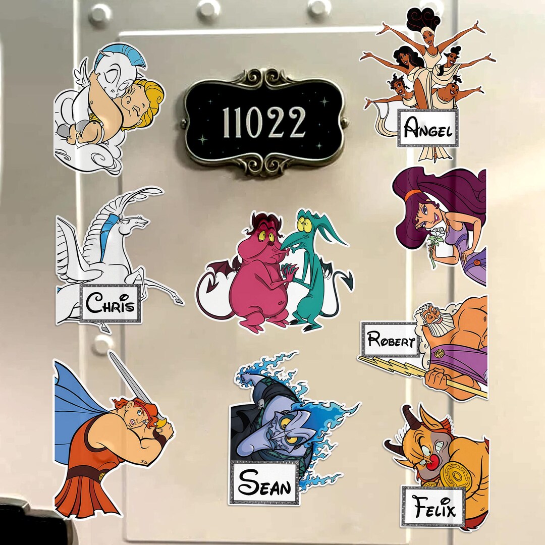 Personalized Disney Hercules Muses Characters Cruise Door Magnet ...