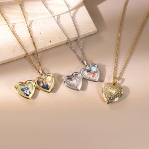 Personalized Heart Locket Necklace,custom Engraved Heart Locket ...