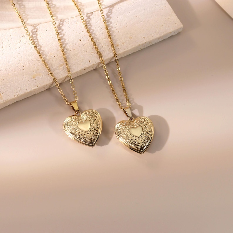 Personalized Heart Locket Necklace,custom Engraved Heart Locket ...