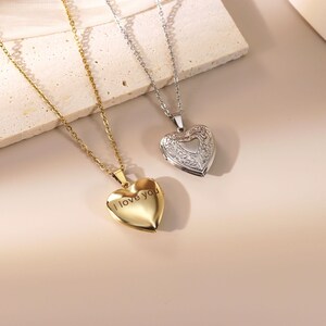 Personalized Heart Locket Necklace,custom Engraved Heart Locket ...