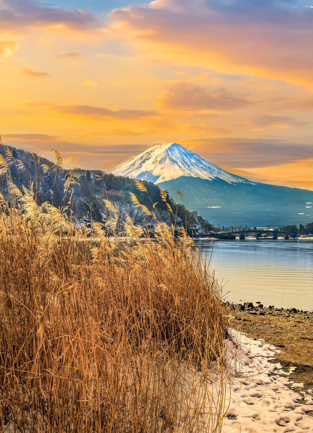 Fujisan. View From Kawaguchi Lake. Japan. Sunset. Mount Fuji. Mt. Fuji ...