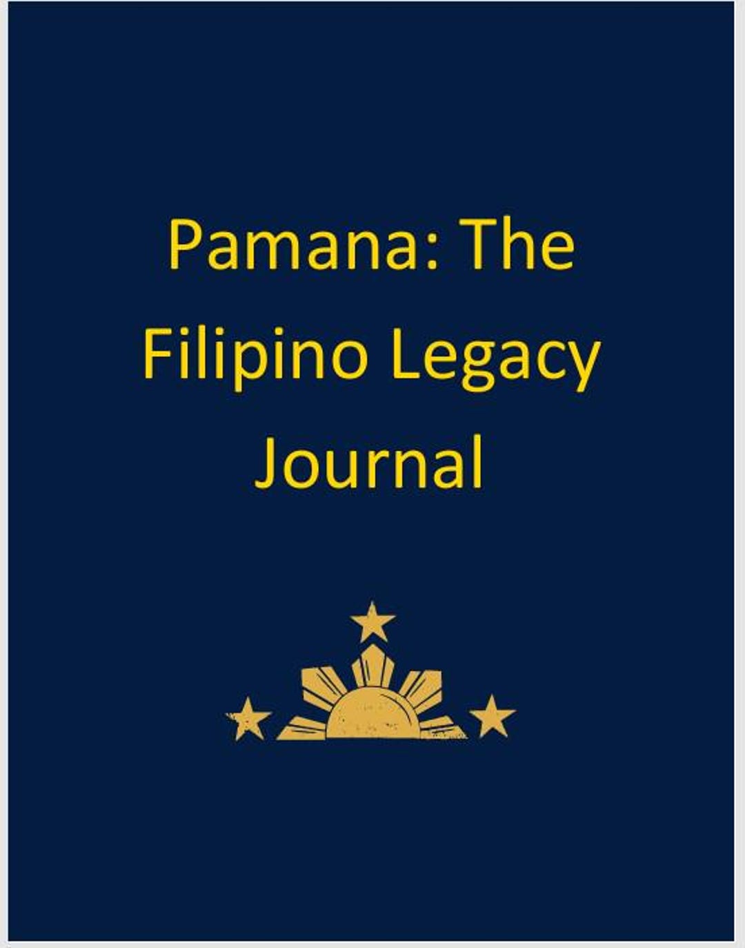 Pamana: the Filipino Legacy Journal - Etsy