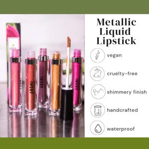 Alpine Bloom Metallic Liquid Lipstick, Chestnut Rose, Berry Lip Color ...