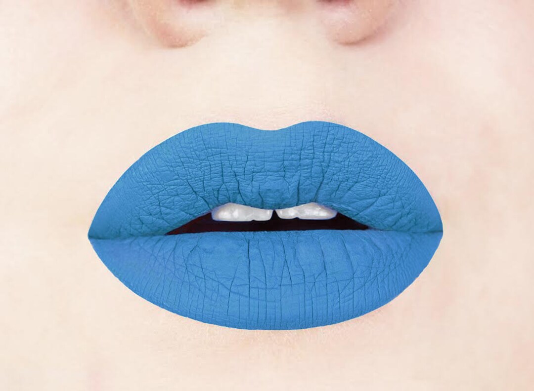 Azure Blue Liquid Lipstick Bright Blue Lipstick, Matte Lipstick, Blue ...