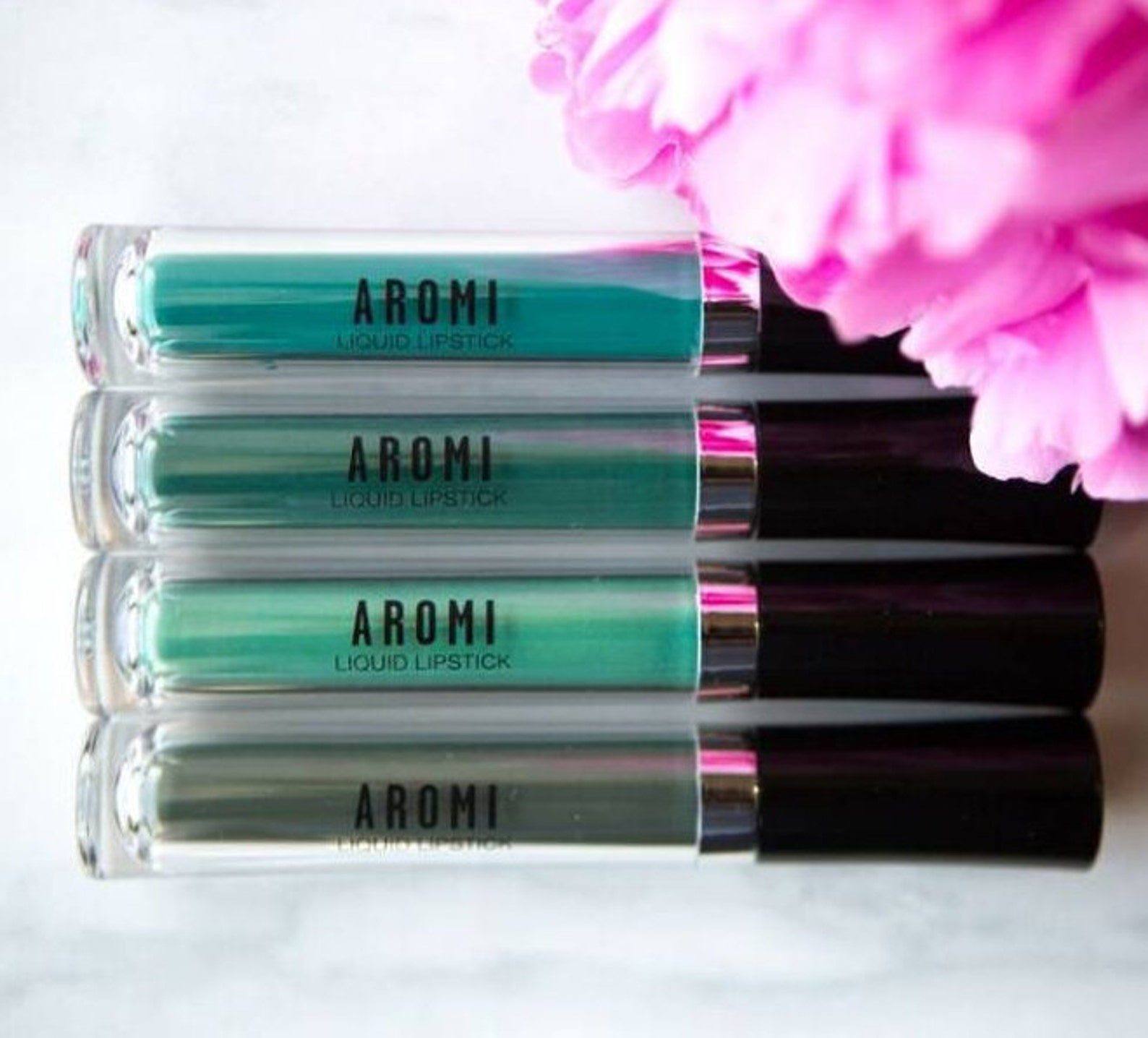 Green Matte Liquid Lipstick Bundle Four Shades Handmade in | Etsy