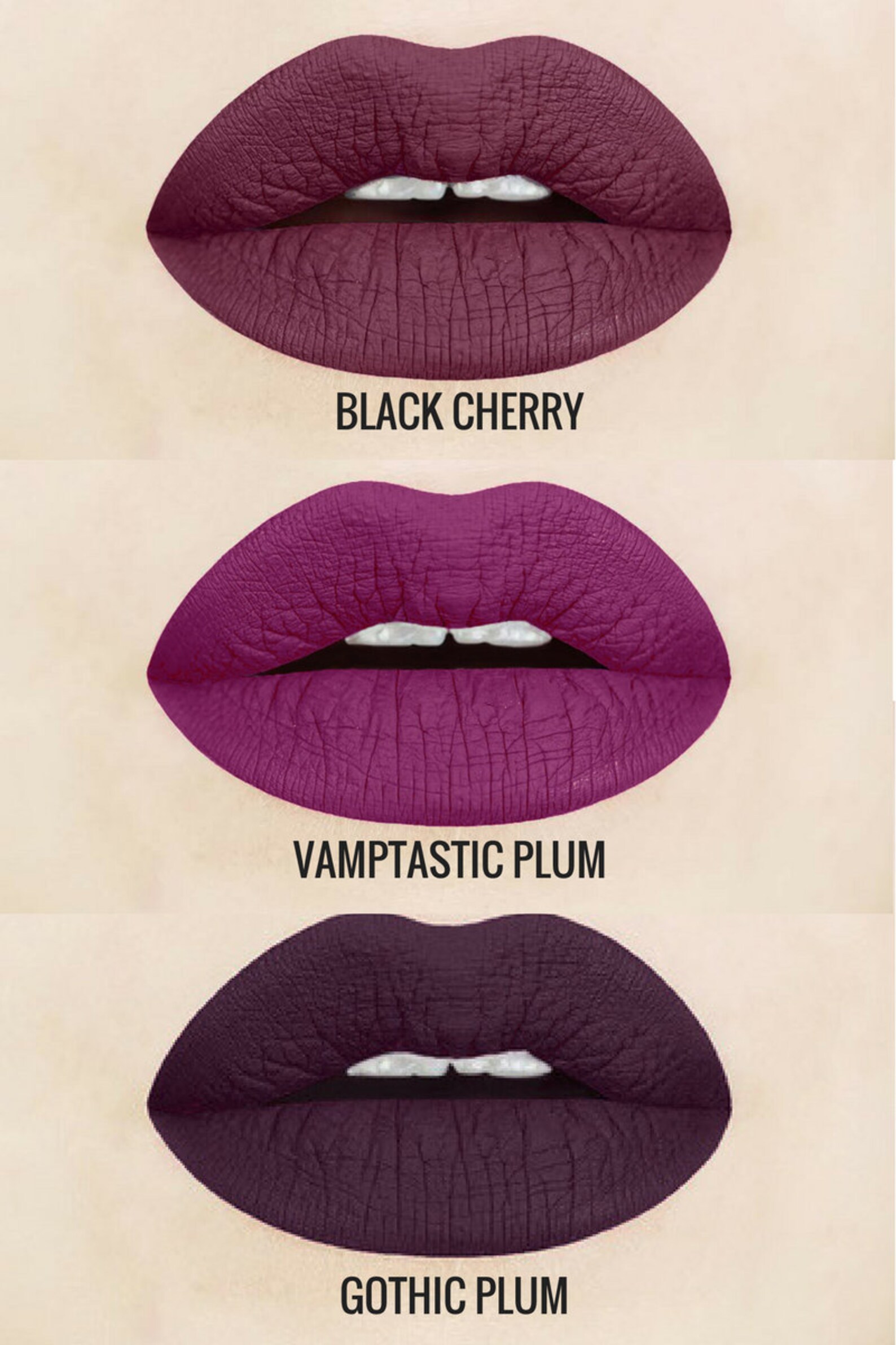 Black Cherry Liquid Lipstick. Plum. Dark. Maroon. Glossy to Matte ...