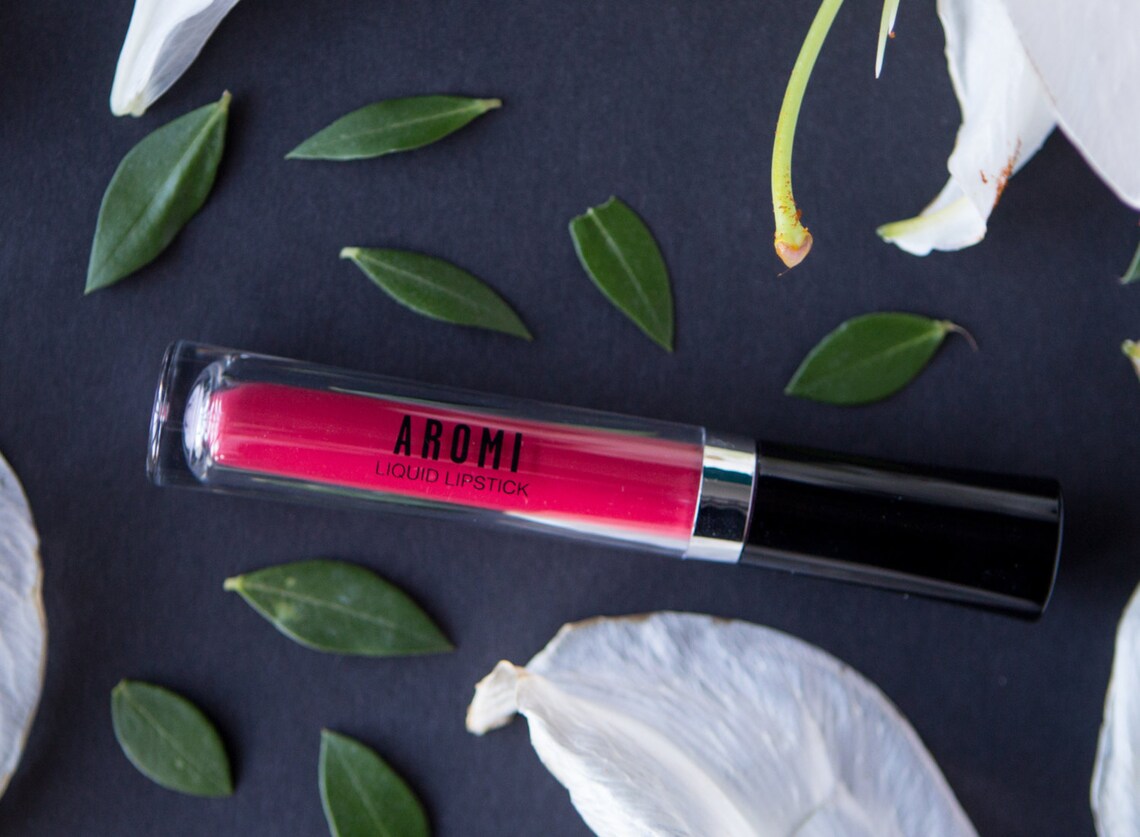 Cherry Red Matte Liquid Lipstick. Glossy to Matte. Makeup. Cosmetics ...