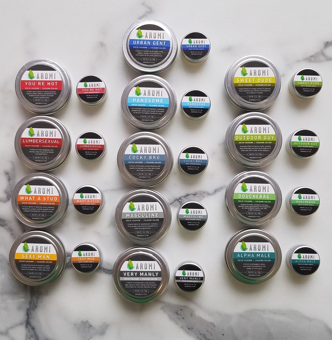 All 13 Solid Cologne Samples Men's Solid Fragrance Mini - Etsy