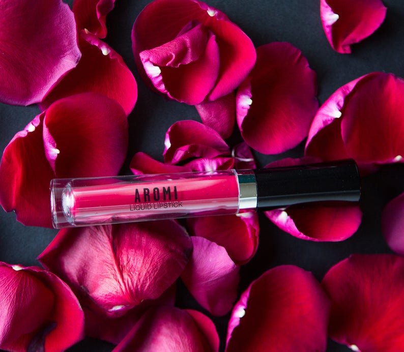 Neon Red Matte Liquid Lipstick. Magenta Red Lipstick Bright | Etsy