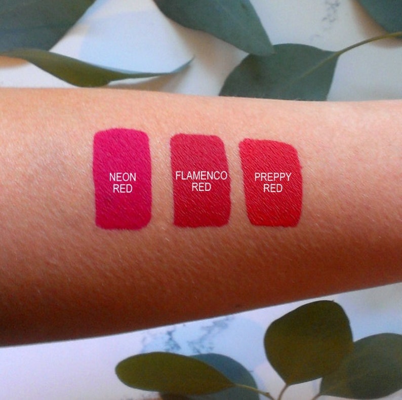 Neon Red Matte Liquid Lipstick. Magenta Red Lipstick Bright - Etsy Israel