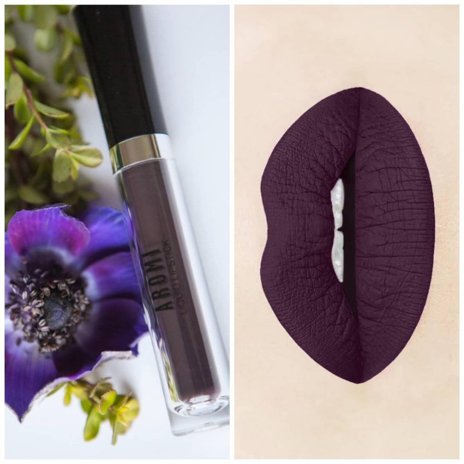 Gothic Plum Matte Liquid Lipstick. Glossy to Matte Liquid Lipstick ...