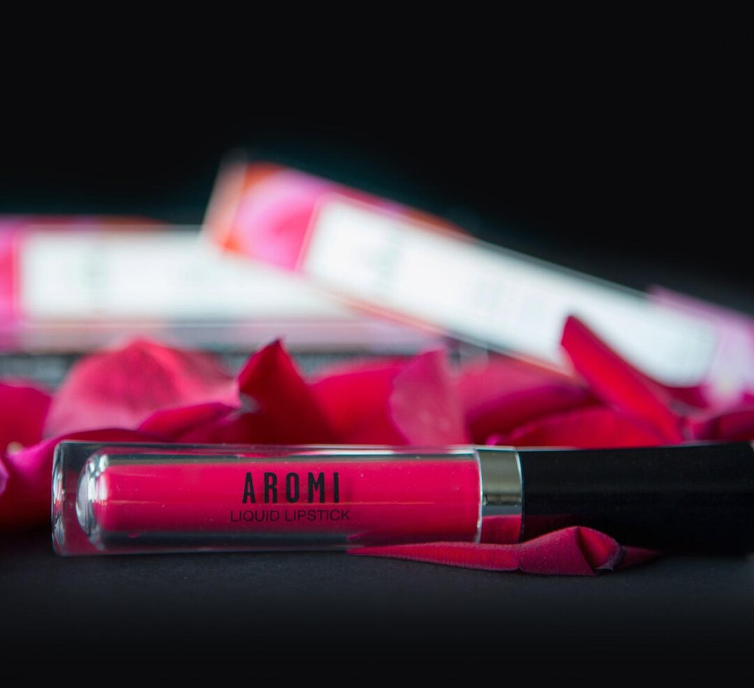 Neon Red Matte Liquid Lipstick. Magenta Red Lipstick, Bright Red Liquid ...