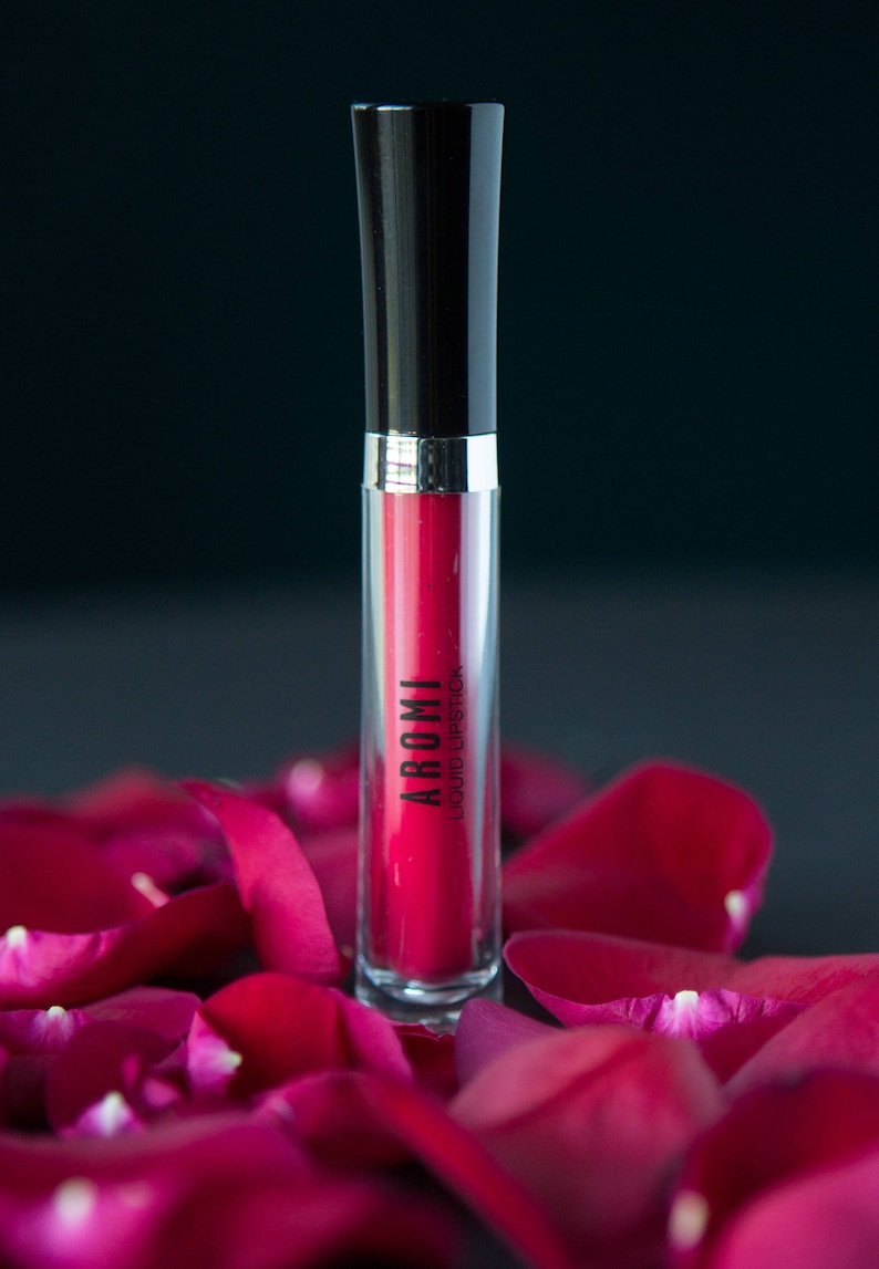 Neon Red Matte Liquid Lipstick. Magenta Red Lipstick, Bright Red Liquid ...