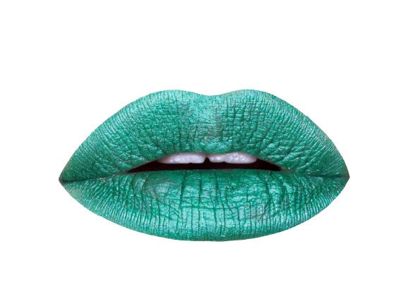 Mermaid Tail Metallic Liquid Lipstick, Shimmery Green Lipstick for ...