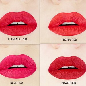 Red Liquid Lipstick Bundle (four Shades- Flamenco, Preppy, Power ...