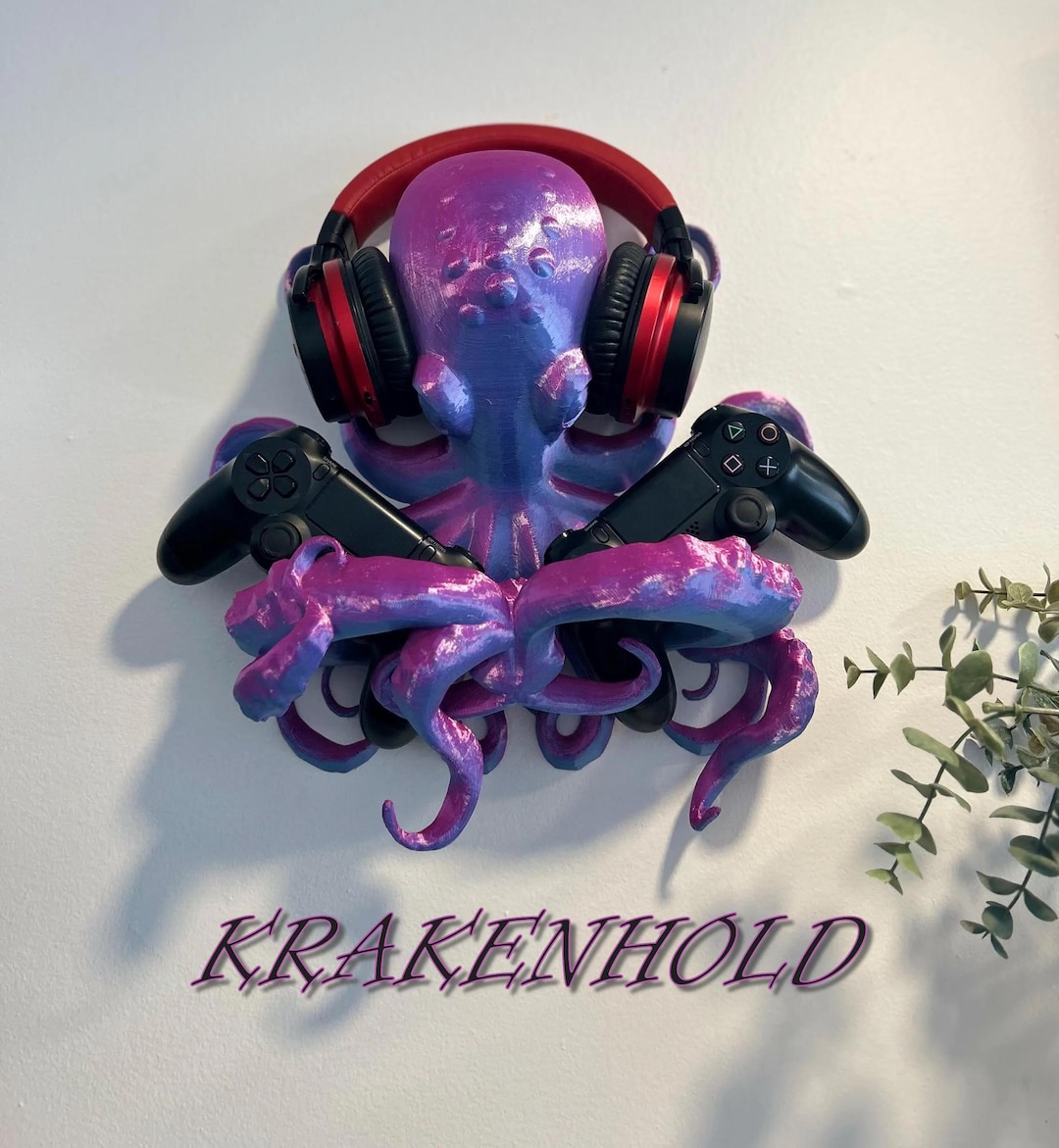 Krakenhold Octopus Controller + Headphone Holster | Gaming Dock | Wall ...