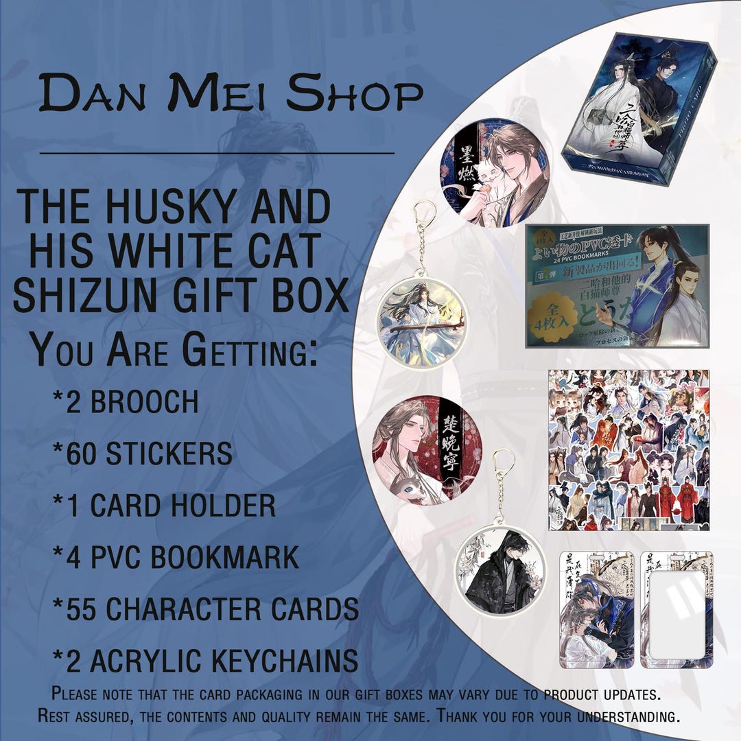 The Husky and His White Cat Shizun 2HA Gift Set Anime Merch Card ...