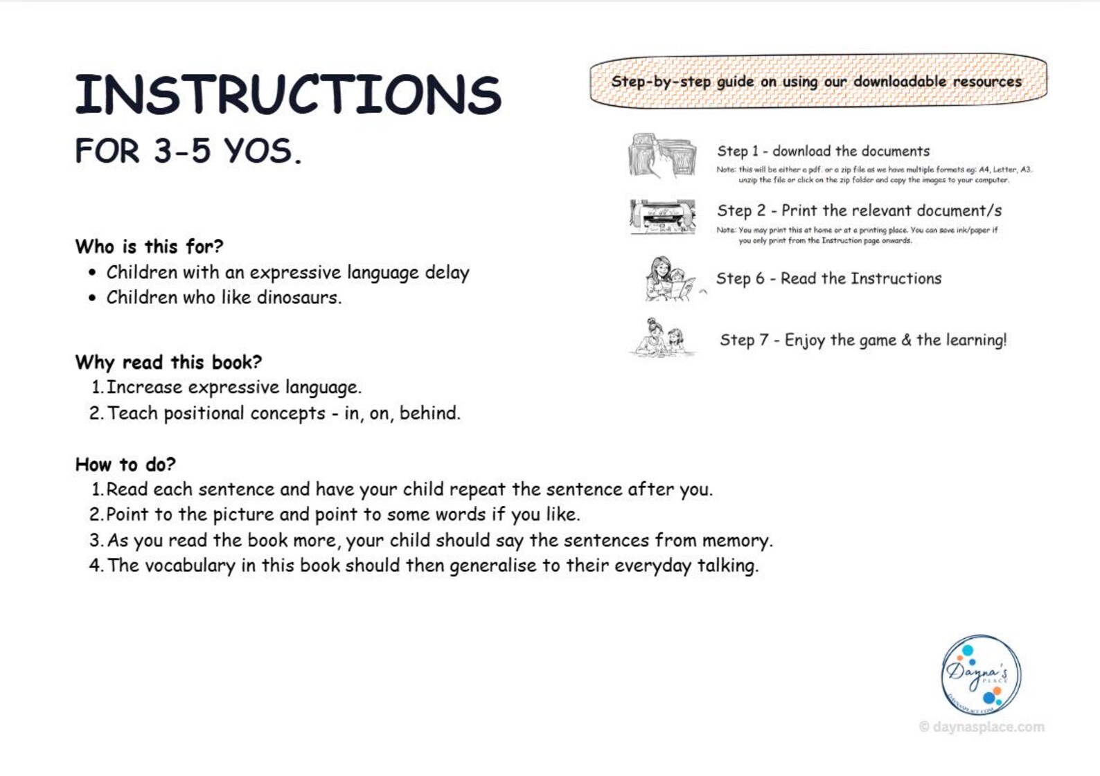 Where is the Dinosaur? - Speech Therapy, Reading, Expressive Language ...