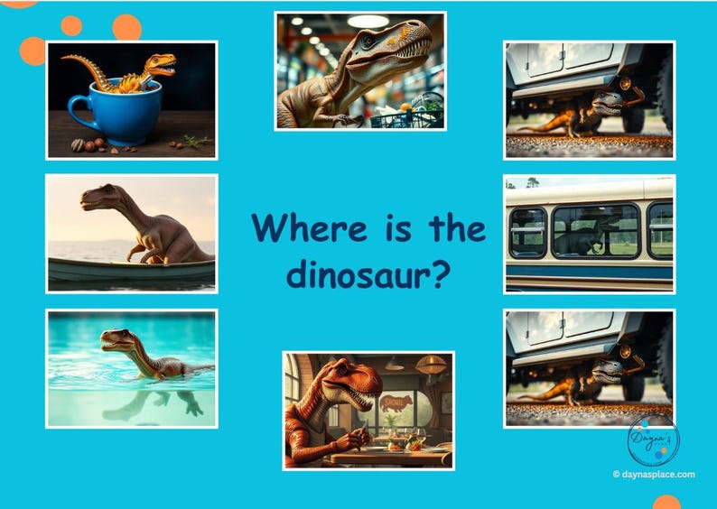 Where is the Dinosaur? - Speech Therapy, Reading, Expressive Language ...
