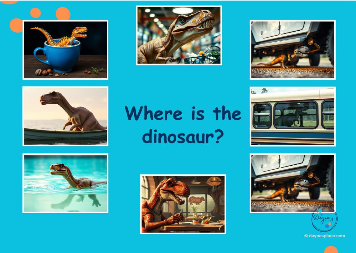 Where is the Dinosaur? - Speech Therapy, Reading, Expressive Language ...