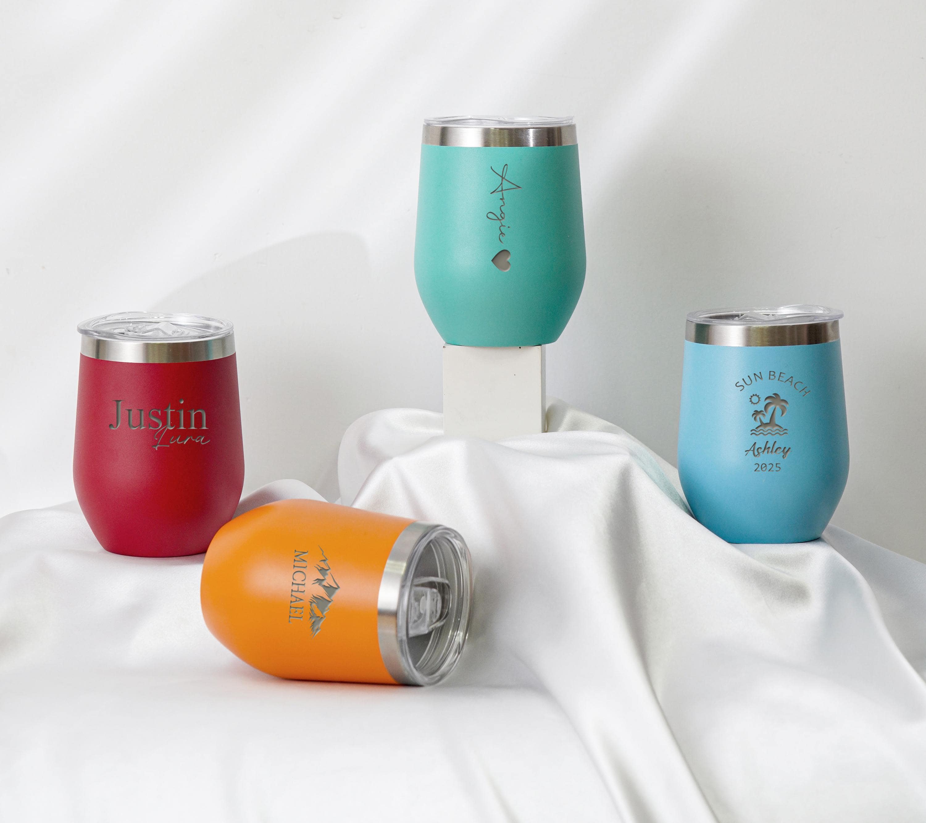 Personalized Tumbler 12oz, Coffee Cup, Laser Engraved Tumbler ...