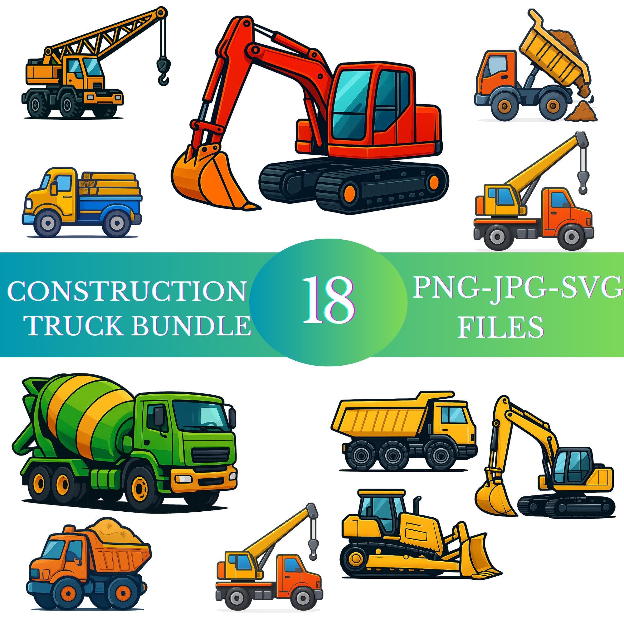 Construction Svg Bundle Construction Trucks Svg Png Bundle Layered Cut ...