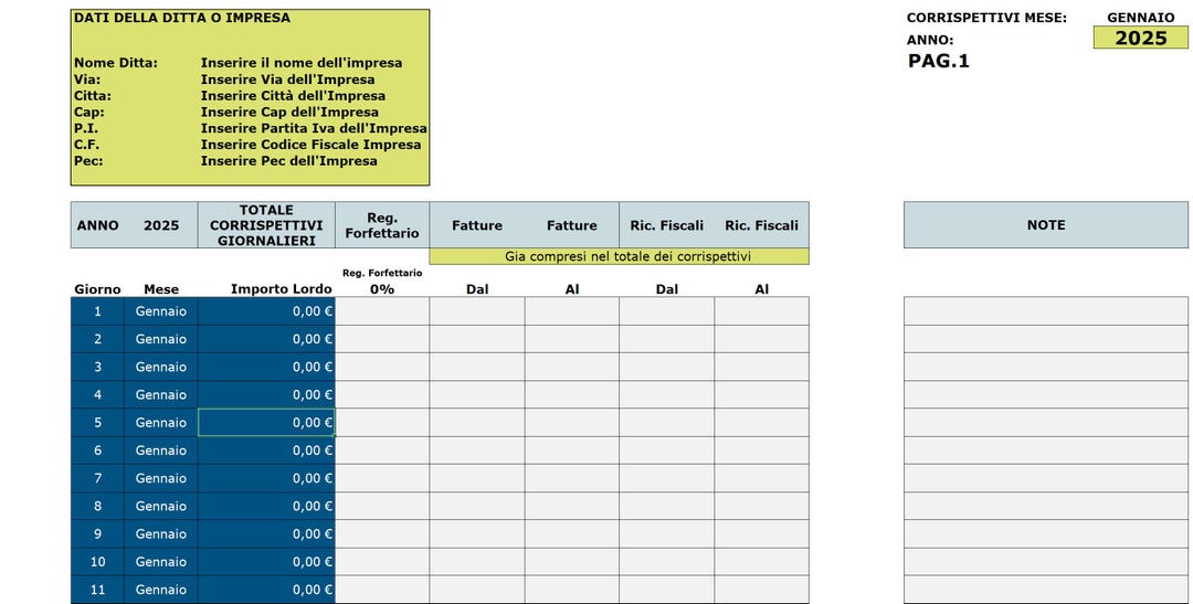 Excel Fee Register for Flat-rate Scheme Online Sales Management ...