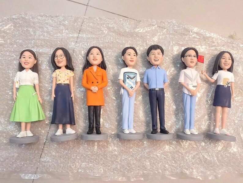 Custom Office Gift, Team Clay Figurines, Personalized Business Gift ...