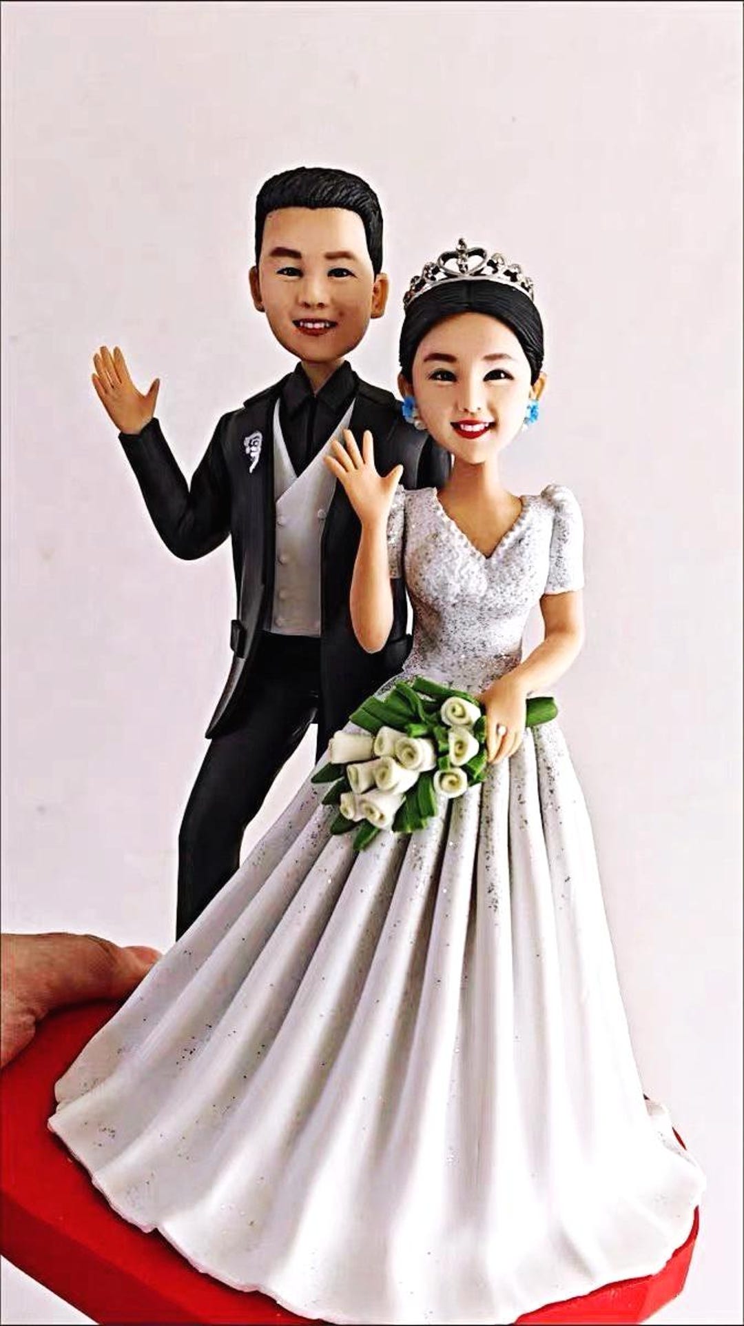 Personalized Wedding Cake Topper, Custom Clay Figurine From Photos ...