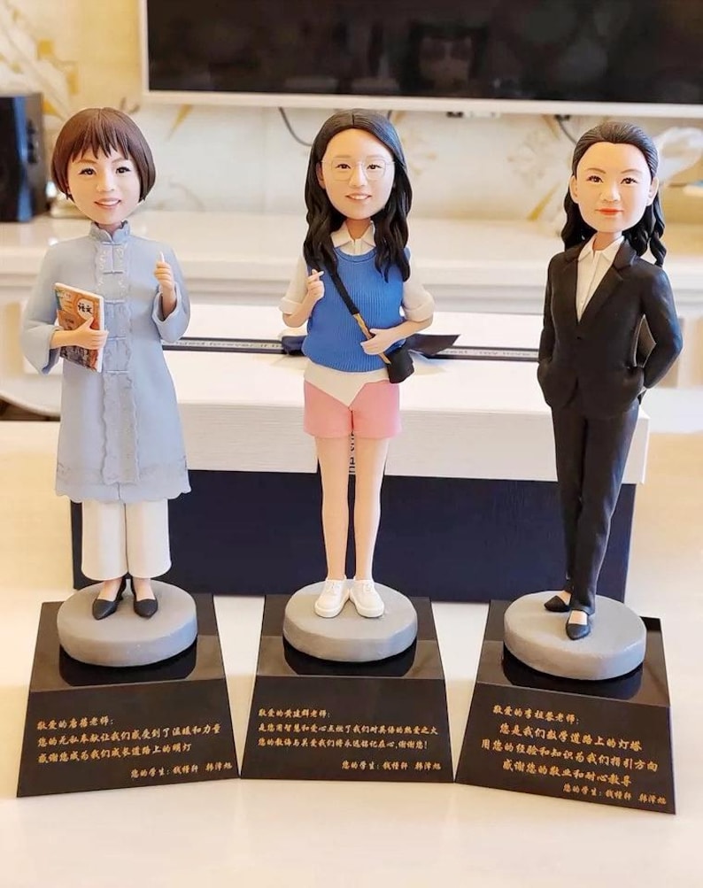 Custom Office Gift, Team Clay Figurines, Personalized Business Gift ...