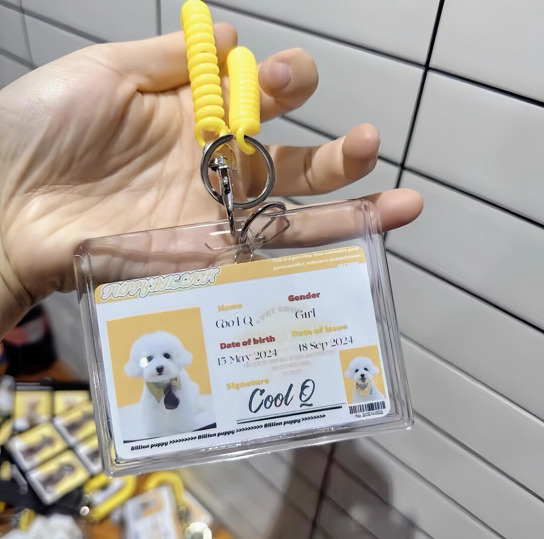 Custom Pet ID Card, Personalized Waterproof PVC Tag for Pets, Unique ...