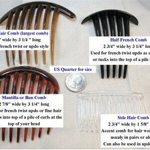 Made in France Rhodium Plated Crystal Floral Bridal French Comb ...