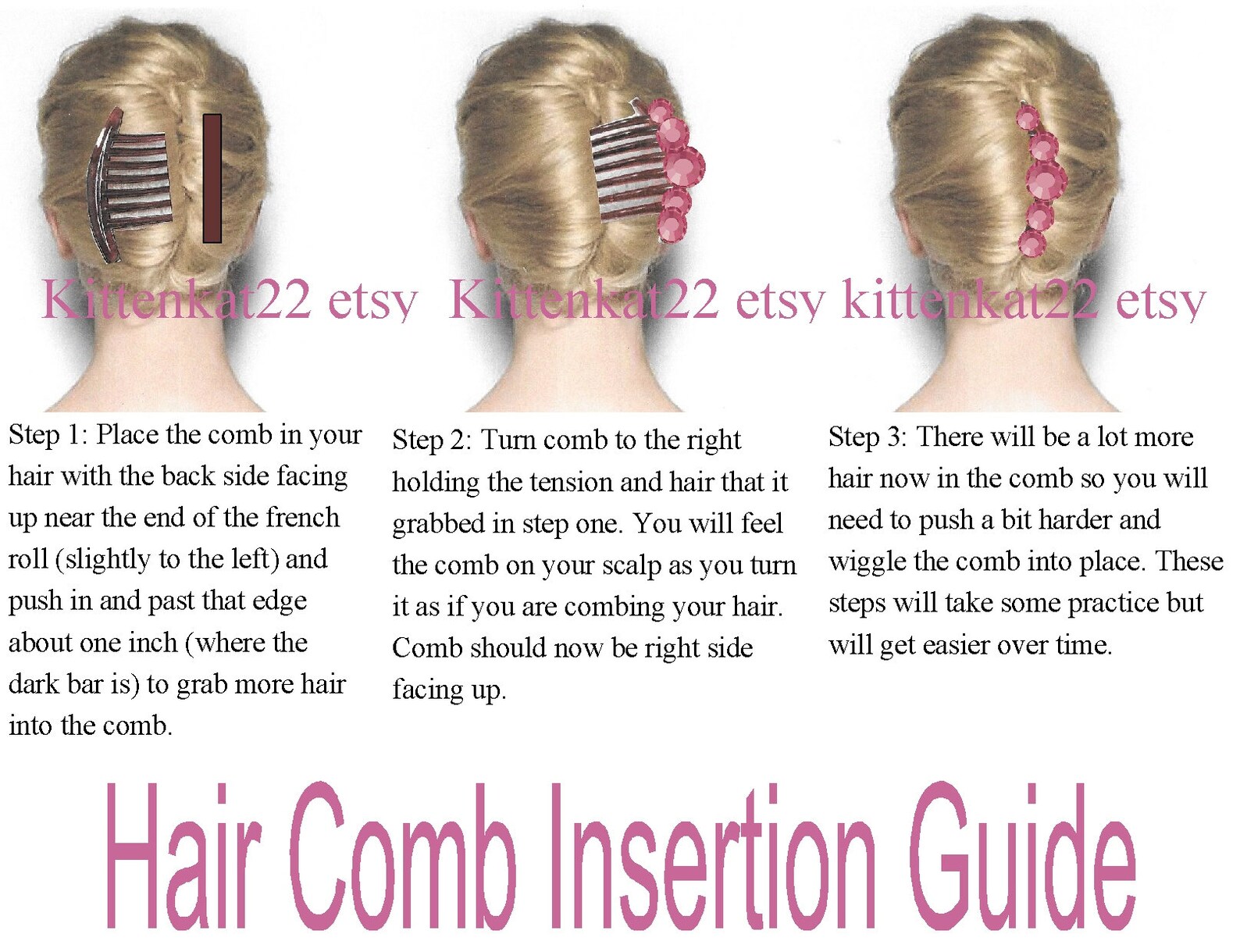 Eiffel Tower French Hair Comb With Hand Decoupaged Cameo With | Etsy