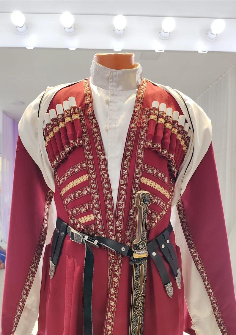 Georgian Traditional Chokha – Handmade Men’s Attire With Embroidery - Etsy
